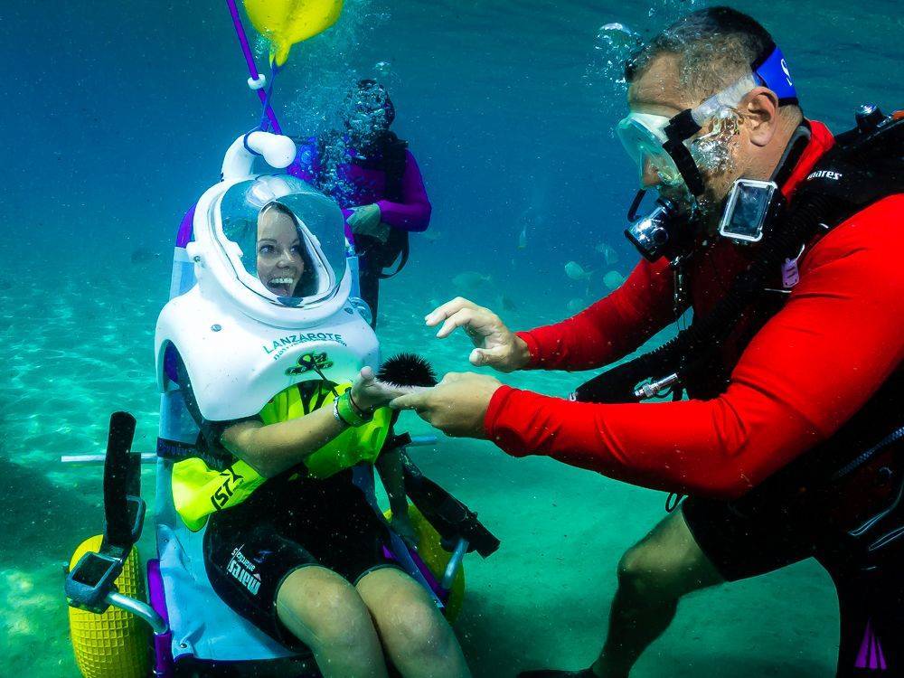 adapted sea trek wheelchair | Sea TREK helmet diving